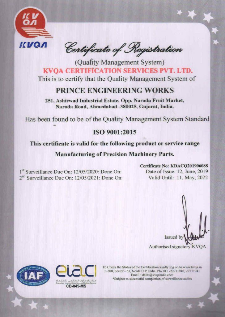 Quality & Certification – Prince Engineering Works | Ahmedabad